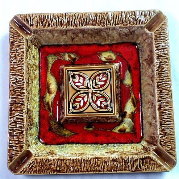 Accents | Vintage 197s 75 Ceramic Table Ashtray Pottery Ash Tray Boho ...
